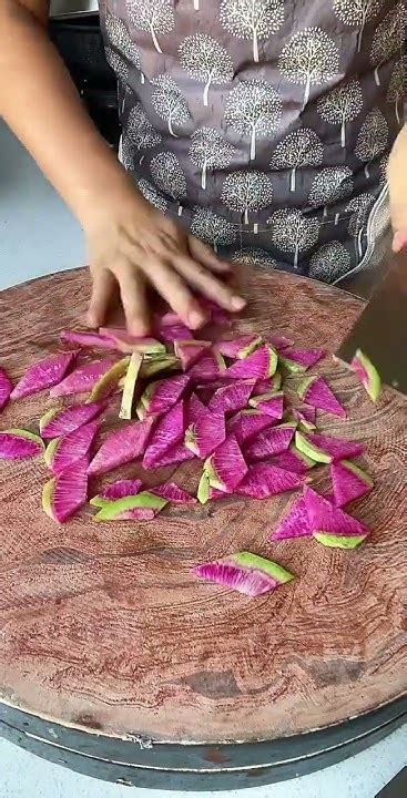 Radish Diamond Slice Cutting Method Youtube