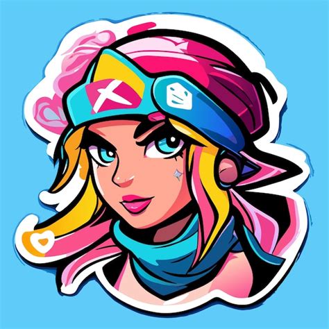 Premium Vector Cute Twitch Gamer Girl Hand Drawn Flat Stylish Cartoon