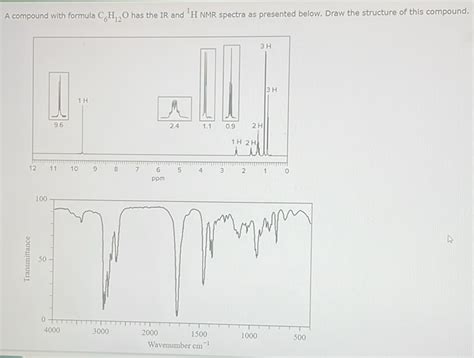 A Compound With Formula C 6 H 12 O Has The Ir And {} 1h Nmr Spectra
