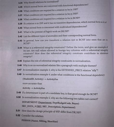 Solved 335 Which Normal Forms Are Concerned With Functional