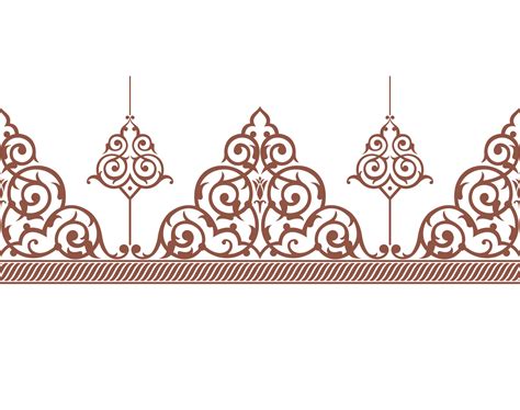 Ornamental Design Pattern On Frame Edge Border Suitable For Calligraphy Invitation Cards