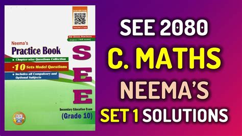 See Mathematics Model Question Solution Neema Model Set 1 Class 10