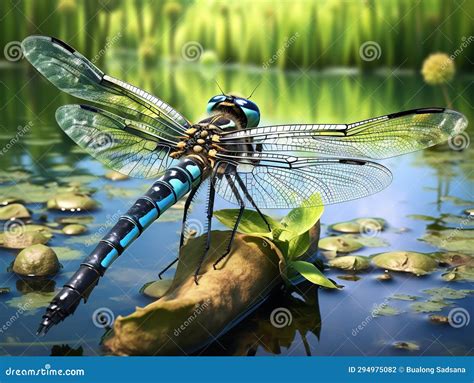 Southern Hawker Dragonfly Nymph Made With Generative Ai Illustration Royalty Free Cartoon