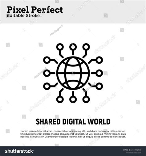 Shared Digital World Metaverse Development Thin Stock Vector (Royalty Free) 2117592536 ...