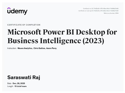 Powerbi Dataanalytics Udemycertificate Businessanalyst