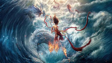 Nezha 2 Epic 4k Ultra Hd Stormscape Wallpaper 3840x2160 Wallpaper