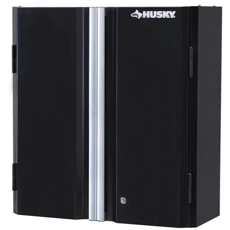Husky G2802w Us Ready To Assemble 24 Gauge Steel Wall Mounted Garage Cabinet In Black 28 In W