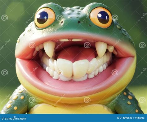 Frog Closeup On White White Lipped Tree Frog Litoria Infrafrenata On
