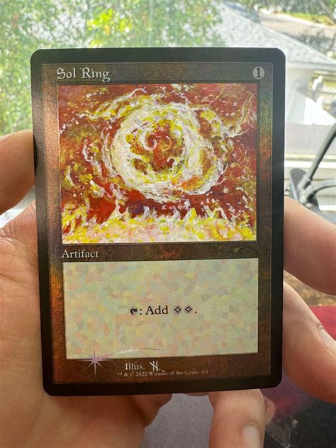 Sol Ring Foil Altered Full Art Mtg Love Your Lgs Hand Painted Revised