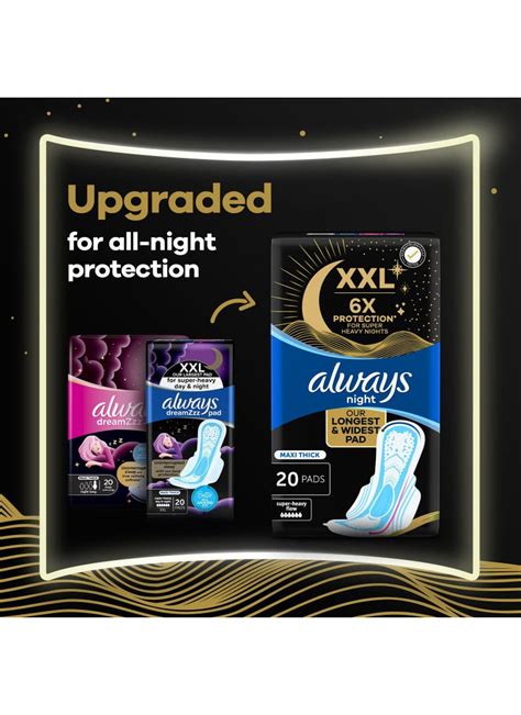 Buy Always Night Long Pads 20 Count Online 15 Minutes Instant
