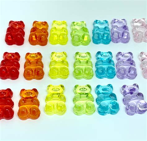 Gummy Bear Beads For Bracelet Fake Candy Beads For Necklace Colorful