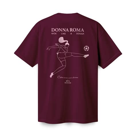 Kick Like A Donna Classic Tee Burgundy Diaza Football