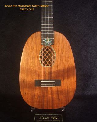 Handmade Tenor Ukulele Solid Hawaiian Koa Pineapple Tenor Ukulele