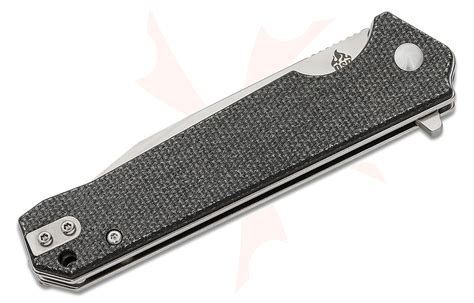 Qsp Knives Mamba V2 Flipper Knife 35 D2 Satin Clip Point Blade Black