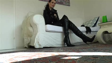 Today I Will Put You Over My Knee Leather Gloves Otk Pov Lady Victoria