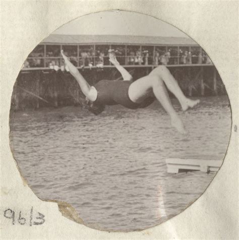 Annette Kellerman Demonstrating Her Diving Skills At Glenelg Baths 1905 ~ Vintage Everyday