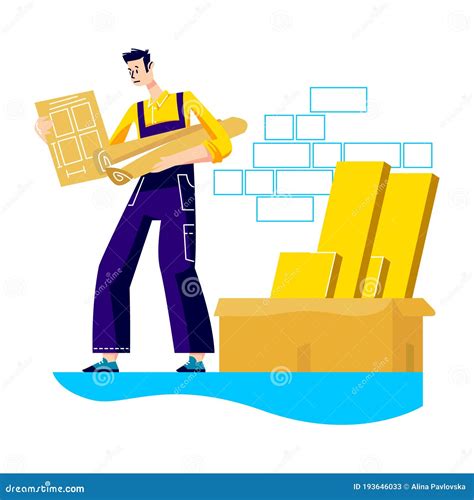 Assembly Of Construction Workers 3d Royalty Free Stock Image