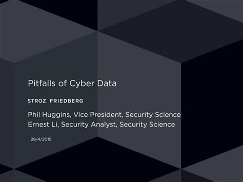 Pitfalls Of Cyber Data Pdf