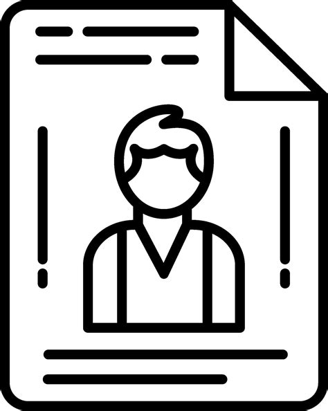 Personal File Line Icon 43266343 Vector Art At Vecteezy