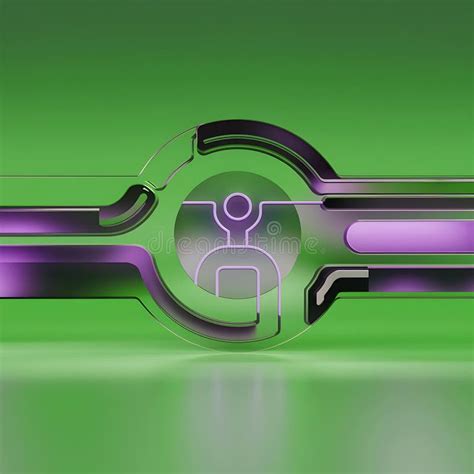 Futuristic Abstract Tech Interface With Person Icon Stock Illustration