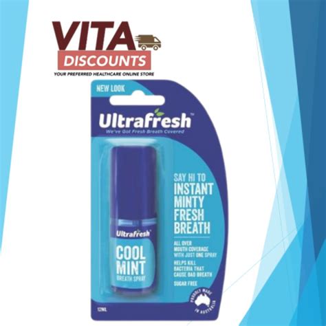 Ultrafresh Breath Spray Fresh Mint Cool Mint 12ml Exp052027 Shopee