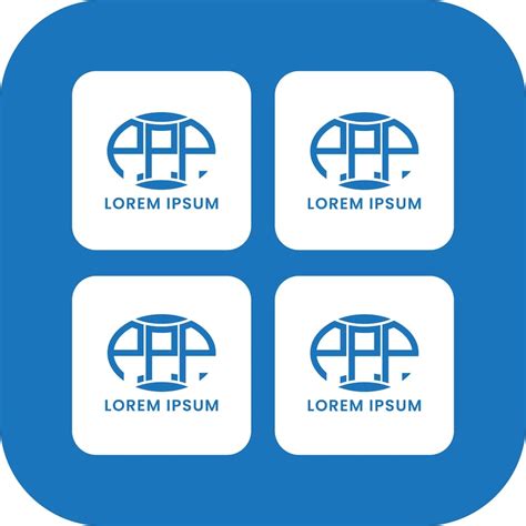 Premium Vector Abstract Ppp Letter Logo Set Ppp Monogram Initial Shape Letter Bundle Company