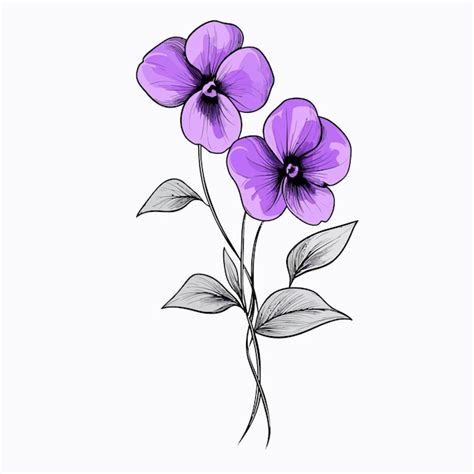 Line Drawings Violets Images Free Download On Freepik