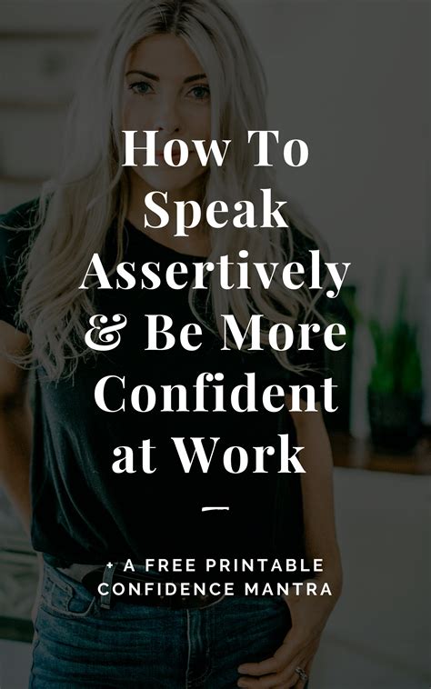 How To Speak Assertively Be More Confident At Work Or In Your Biz Artofit