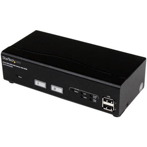 Startech Com 2 Port Usb Dvi Kvm Switch With Ddm Fast Switching Technology And Cablescontrol 2