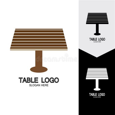 Table Vector Logo Icon Object Background Illustration Stock Vector