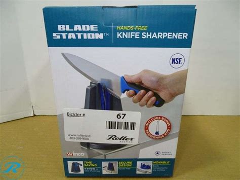 New Winco Blade Station Hands Free Knife Sharpener Roller Auctions