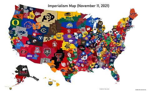 College Basketball Imperialism Map November 11 2021 R