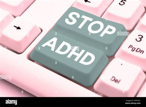 Conceptual Display Stop Adhd Business Showcase Put At End The Mental