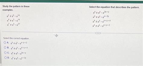 Solved Study The Pattern In These Examples Select The Chegg