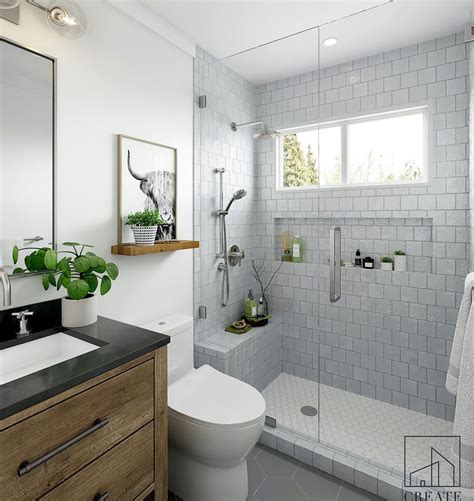 Montauk Sky Blue 4x4 Mixed Finish Ceramic Tile Full Bathroom Remodel
