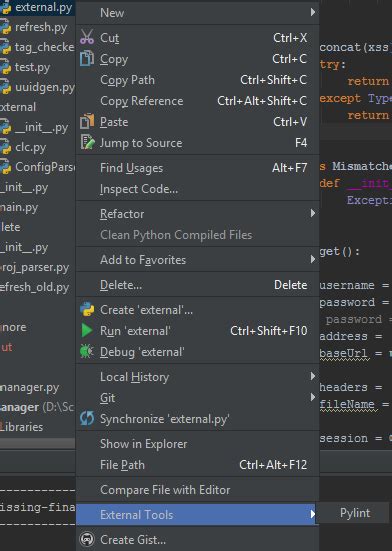 Python интеграция Pylint и PyCharm