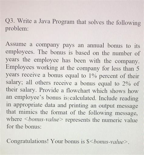 Solved Q3 Write A Java Program That Solves The Following