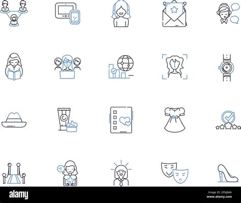 Gender Parity Line Icons Collection Equality Diversity Inclusivity