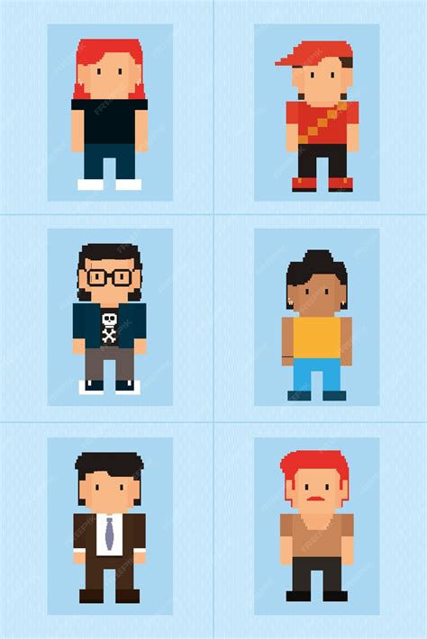 Premium Vector Pixel People Design