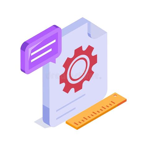 Document With A Gear Icon Symbolizing Technical Documentation And