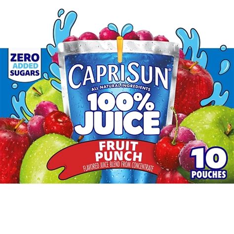 Capri Sun Fruit Punch 60 Fluid Ounces 4 Per Case