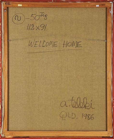 Lot Andre Teleki 1928 1999 Welcome Home 1986 111 X 89 5 Cm