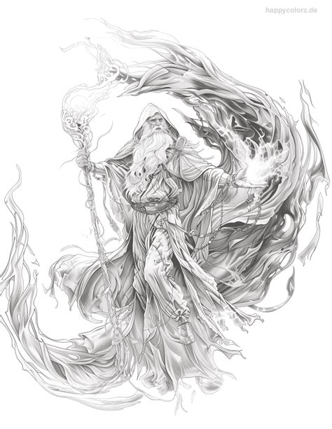 Zauberer Malvorlage Kostenlos Zauberer Ausmalbilder Happycolorzde