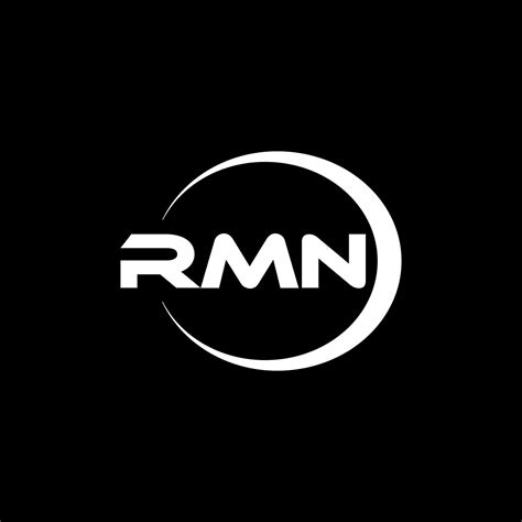 Rmn Letter Logo Design In Illustration Vector Logo Calligraphy
