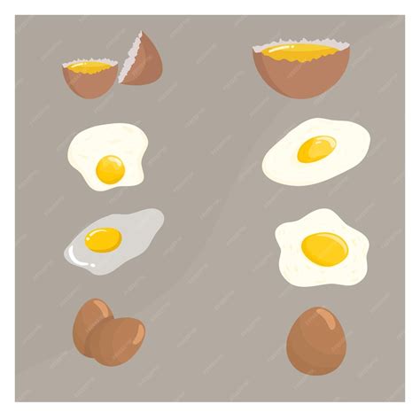 Premium Vector Chichen Egg Flat Design Bundle