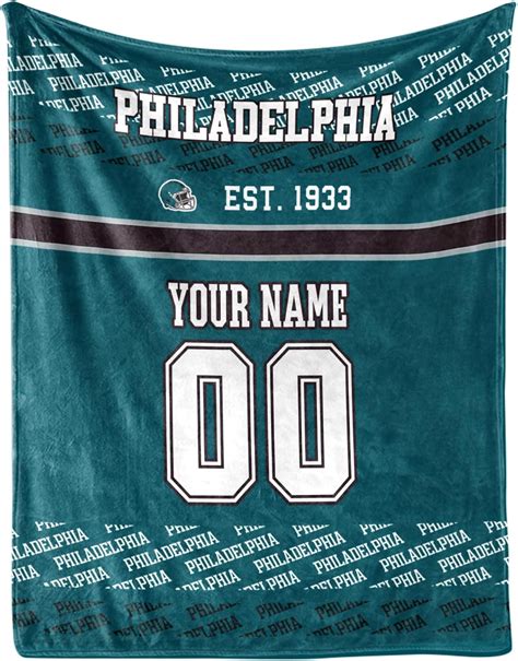 Philadelphia Throw Blanket Custom Football Blanket With