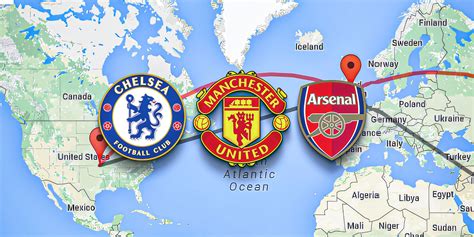Epl Soccer Teams Map