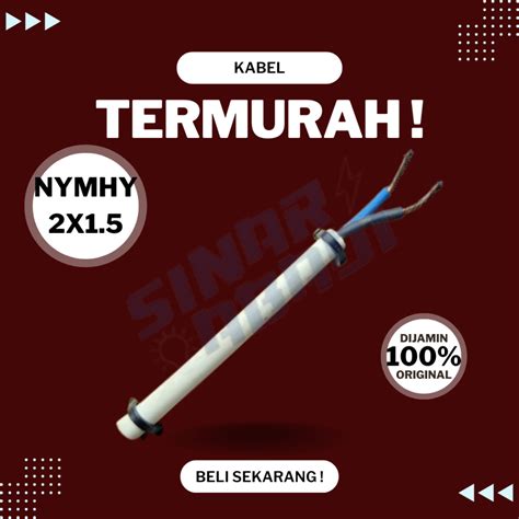 Jual Kabel Nymhy 2 X 1 5 Crystal Biasa Meteran Shopee Indonesia