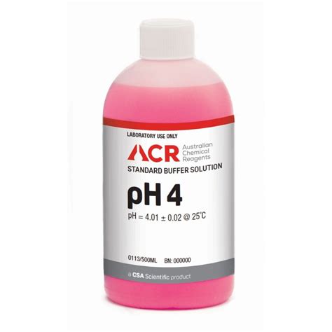 0113 1l Buffer Ph 4 25c Red Chem Supply Australia