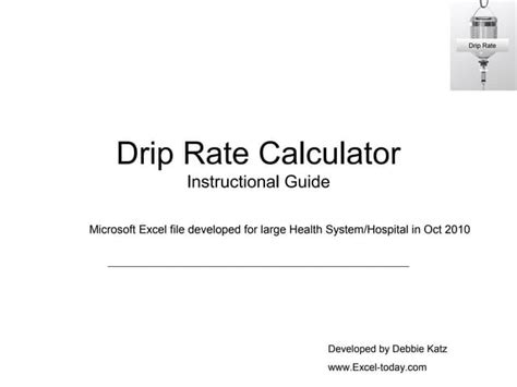 Drip Rate Calculator Ppt